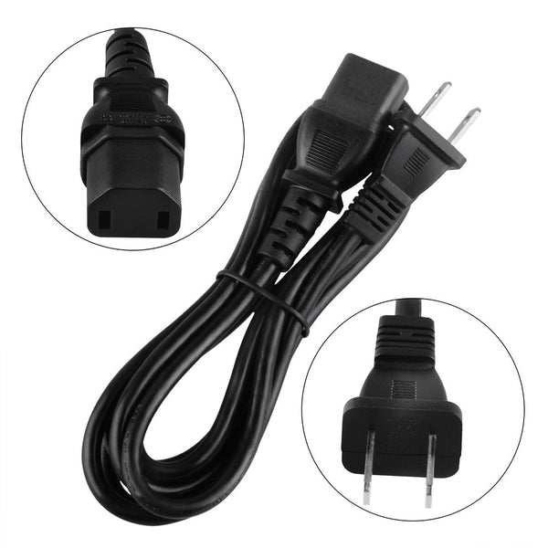 AbleGrid UL Listed 6.6ft 2-Prong Power Cord Cable Lead Compatible with ...